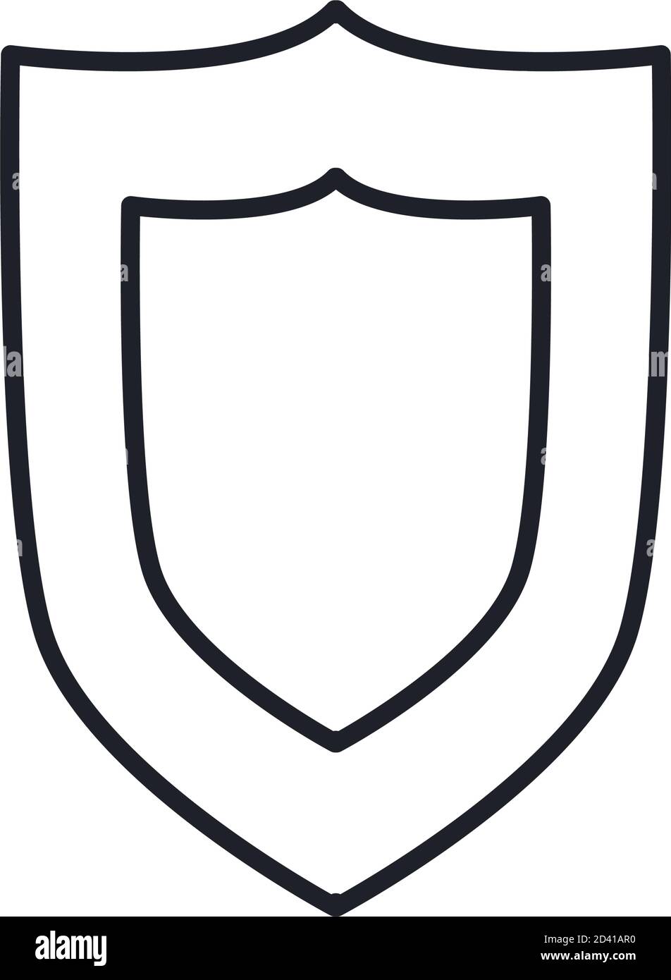 Shield line style icon design, Label tag banner product and protection ...