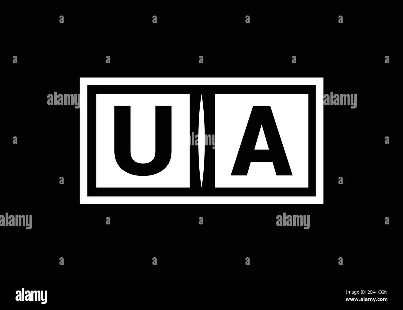 Initial Monogram Letter UA Logo Design Vector Template. Graphic ...