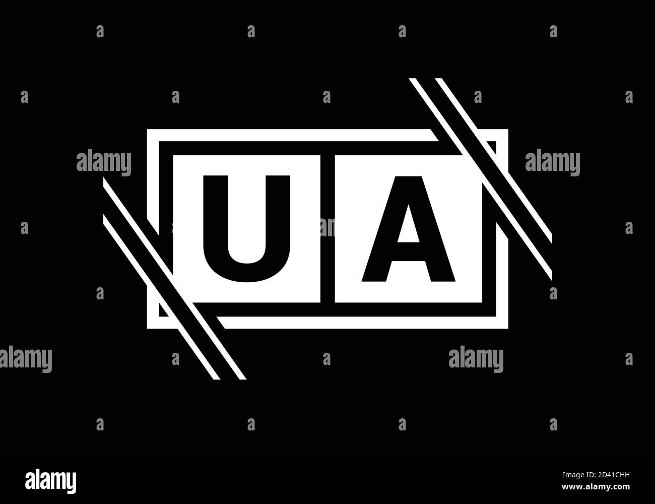 Initial Monogram Letter UA Logo Design Vector Template. Graphic ...