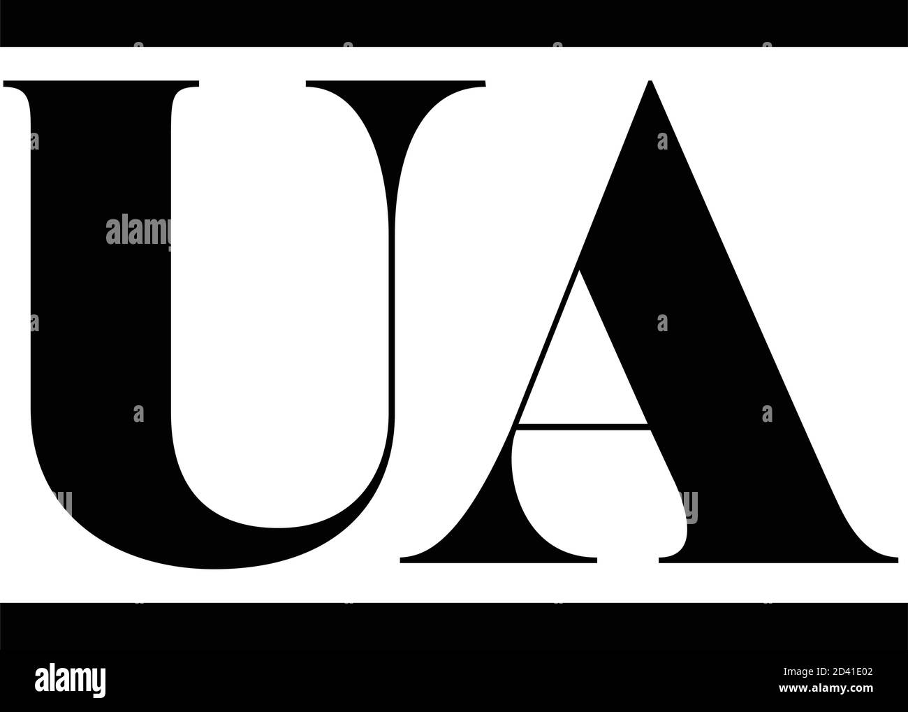 Initial Monogram Letter UA Logo Design Vector Template. Graphic ...