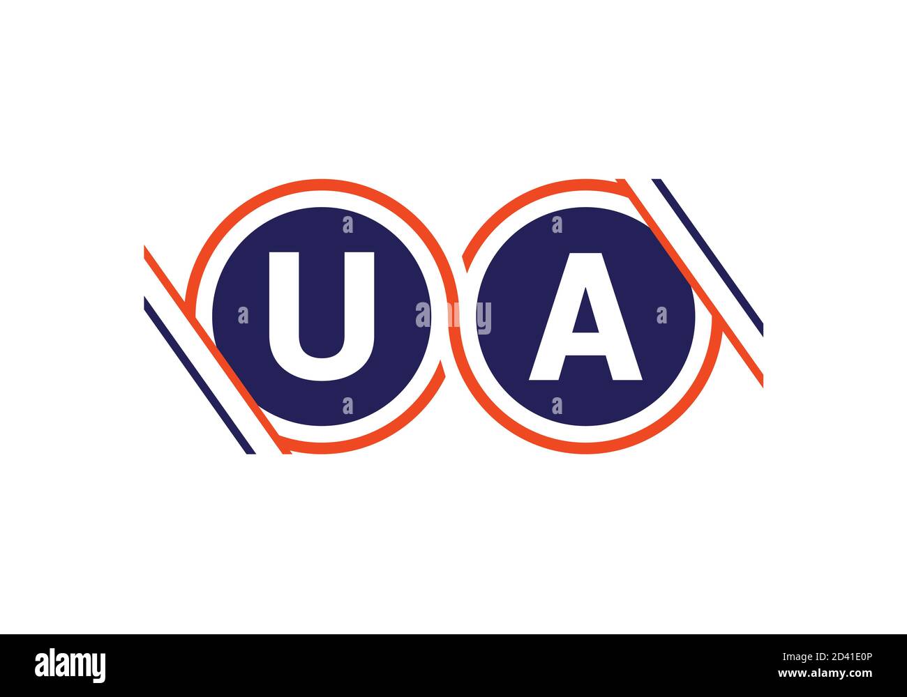 Initial Monogram Letter UA Logo Design Vector Template. Graphic ...