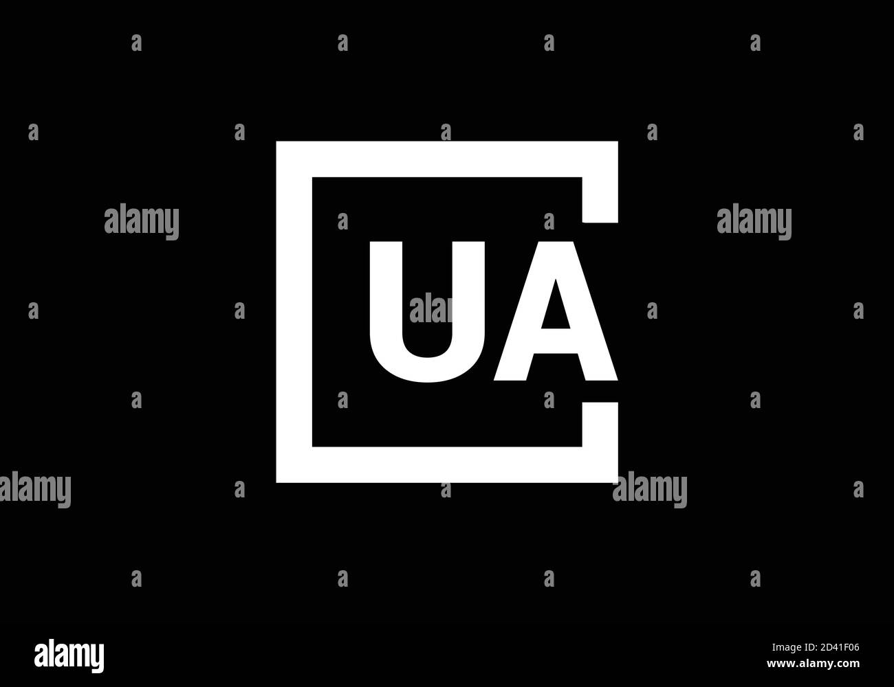 Initial Monogram Letter UA Logo Design Vector Template. Graphic ...