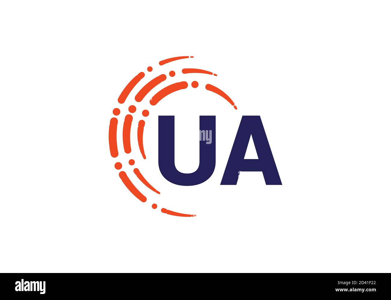 Initial Monogram Letter UA Logo Design Vector Template. Graphic ...