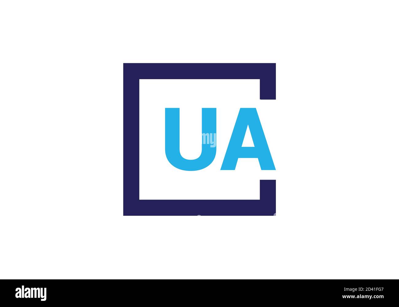 Initial Monogram Letter UA Logo Design Vector Template. Graphic ...