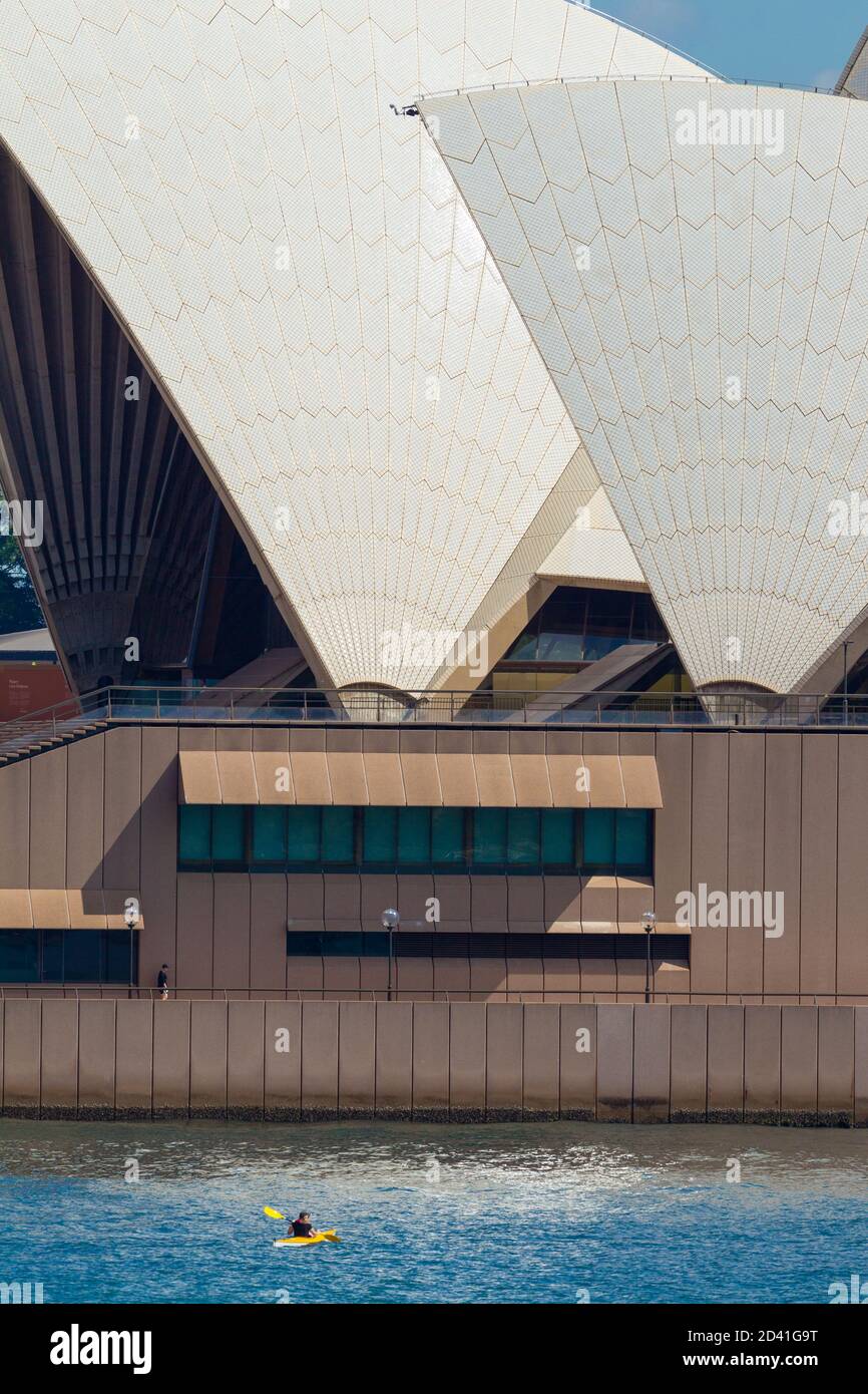 Kayaking on Sydney Harbour in Australia at Sydney Opera House Stock ...