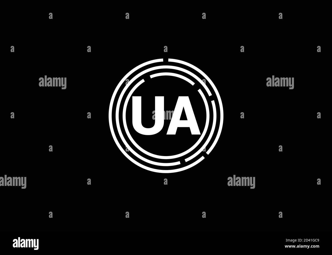 Initial Monogram Letter UA Logo Design Vector Template. Graphic ...