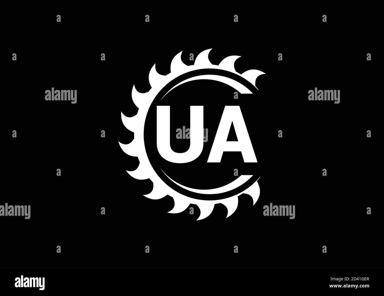 Initial Monogram Letter UA Logo Design Vector Template. Graphic ...
