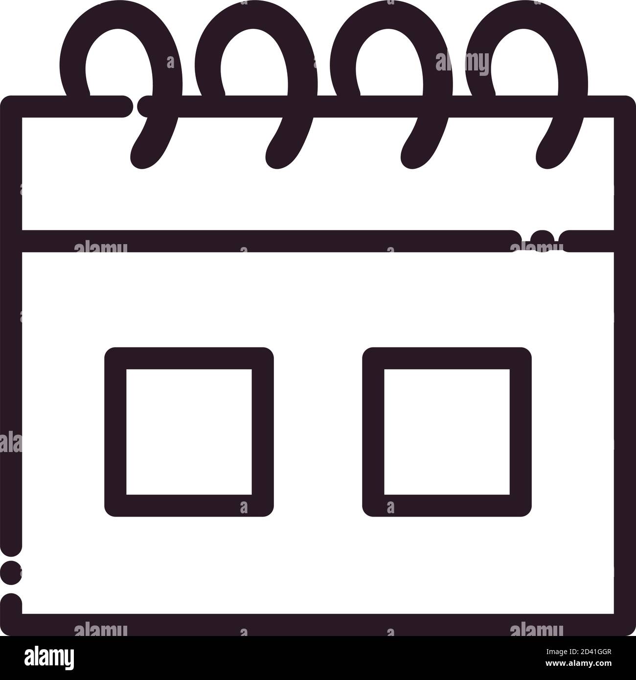 Calendar line style icon design, Planner time event moth date day page ...