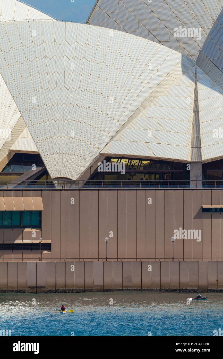 Kayaking on Sydney Harbour in Australia at Sydney Opera House Stock ...