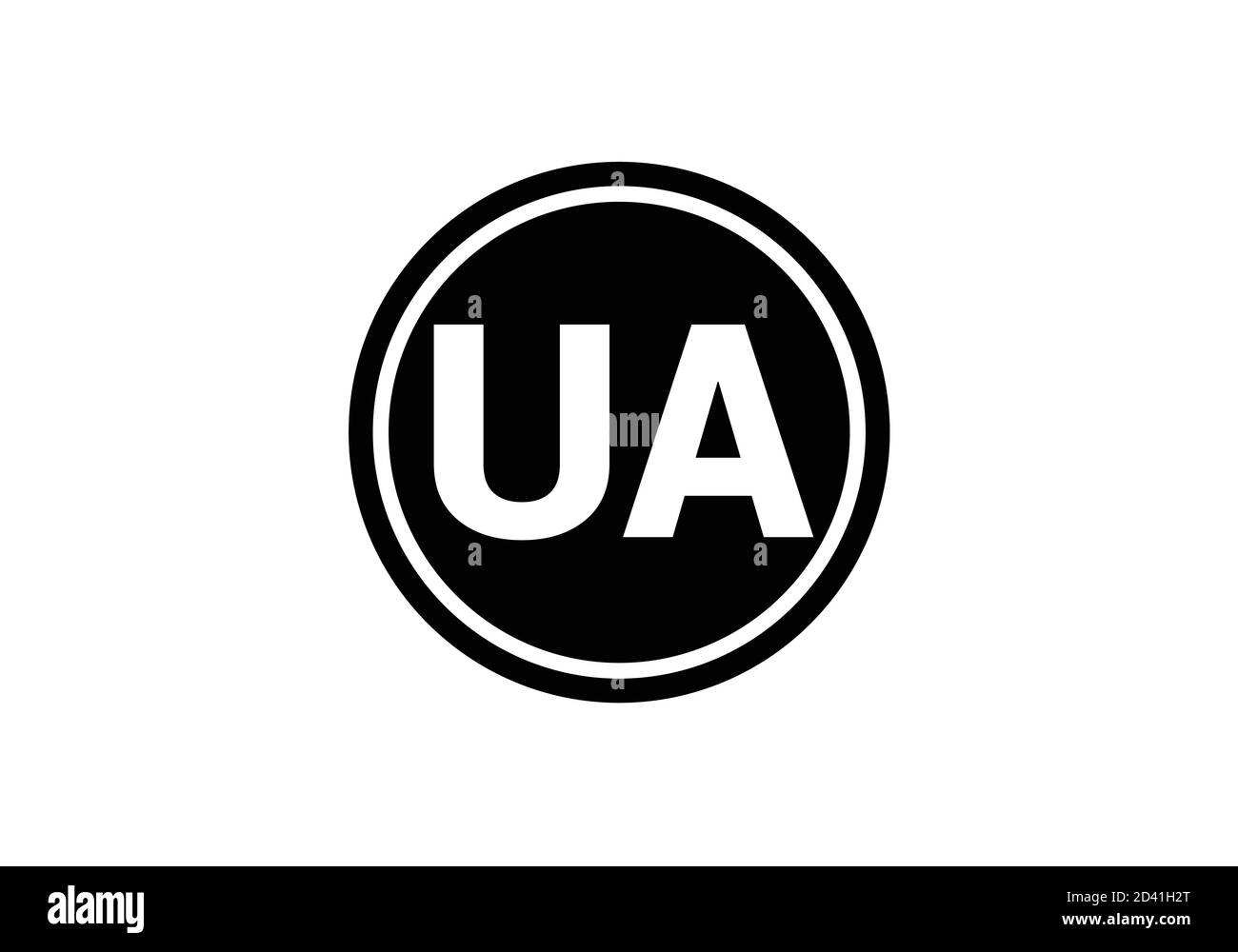 Initial Monogram Letter UA Logo Design Vector Template. Graphic ...