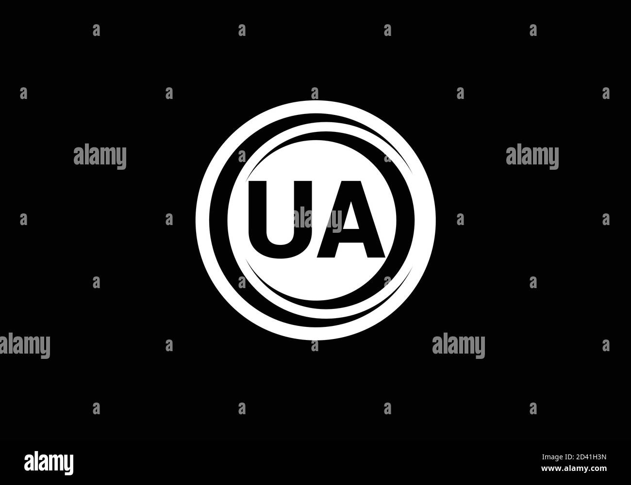 Initial Monogram Letter UA Logo Design Vector Template. Graphic ...
