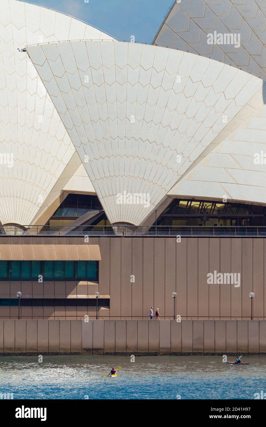 Kayaking on Sydney Harbour in Australia at Sydney Opera House Stock ...