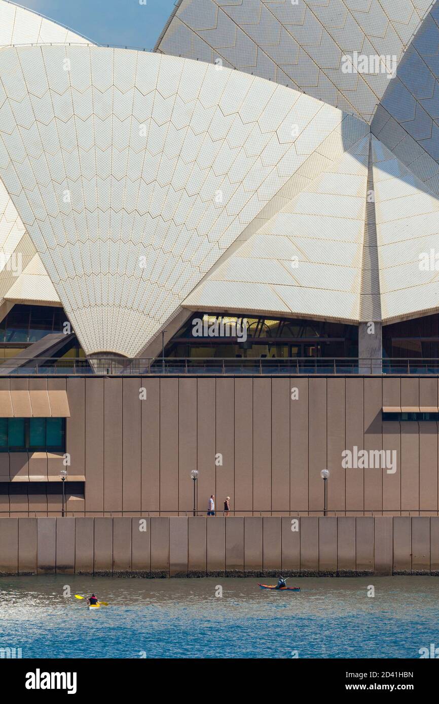 Kayaking on Sydney Harbour in Australia at Sydney Opera House Stock ...