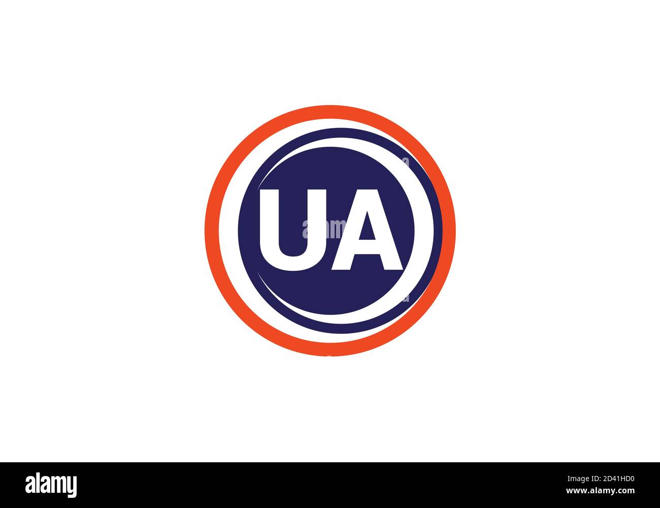 Initial Monogram Letter UA Logo Design Vector Template. Graphic ...