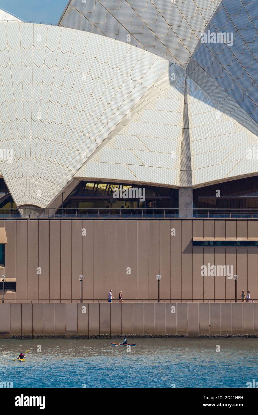 Kayaking on Sydney Harbour in Australia at Sydney Opera House Stock ...