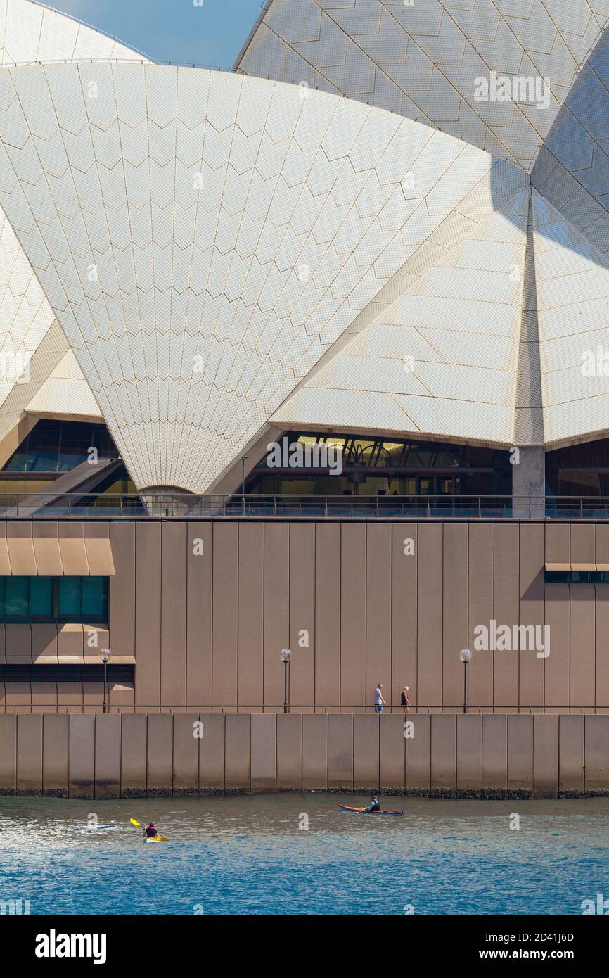 Kayaking on Sydney Harbour in Australia at Sydney Opera House Stock ...