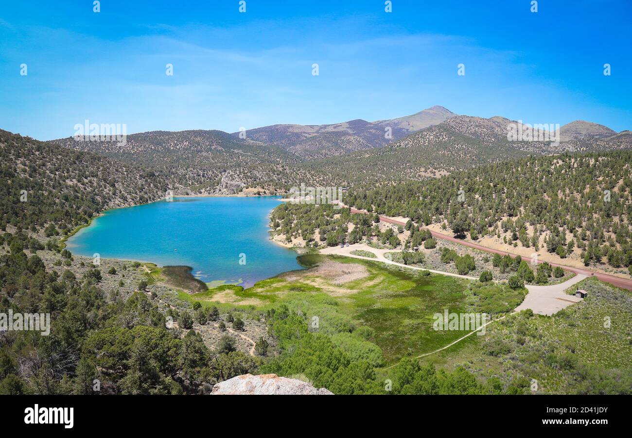 , NEVADA, UNITED STATES - Jun 28, 2018: Nevada's Cave Lake State Park ...