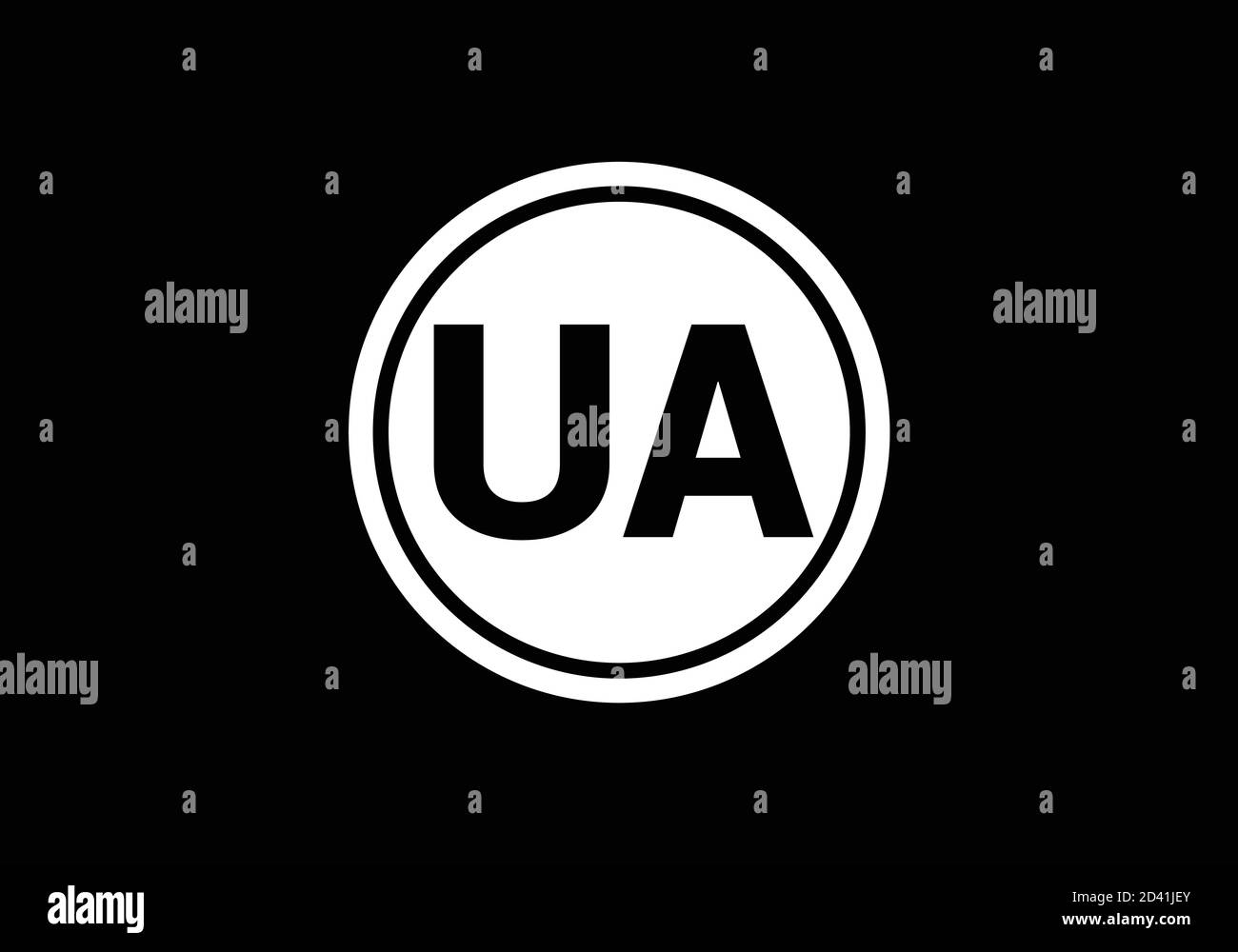 Initial Monogram Letter UA Logo Design Vector Template. Graphic ...