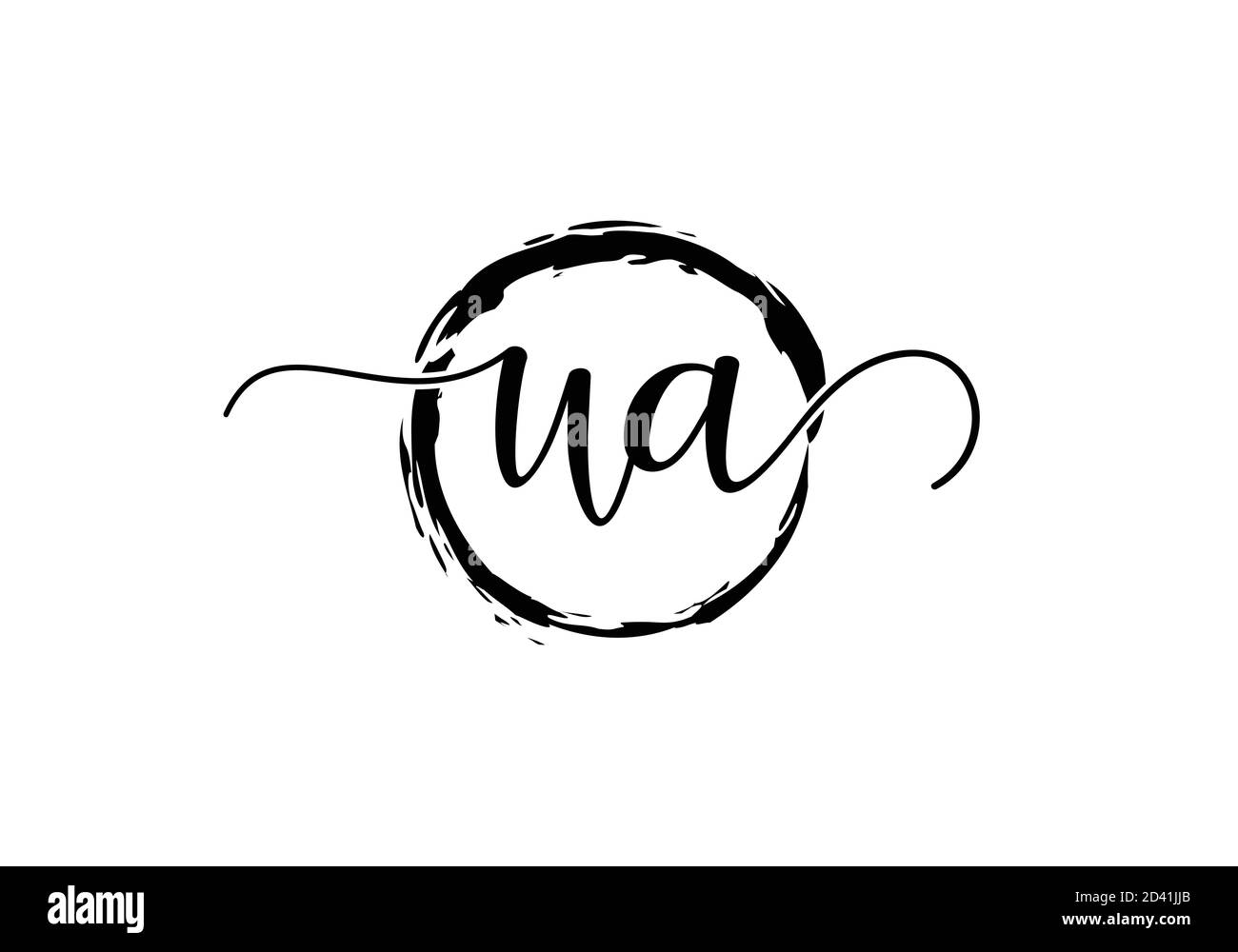 Initial Monogram Letter UA Logo Design Vector Template. Graphic ...