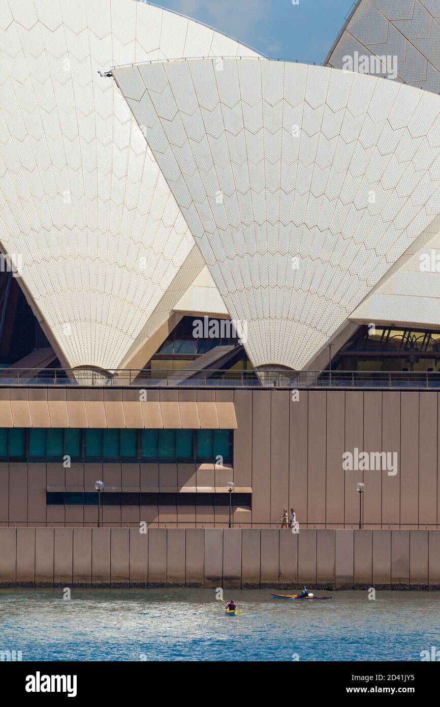 Kayaking on Sydney Harbour in Australia at Sydney Opera House Stock ...