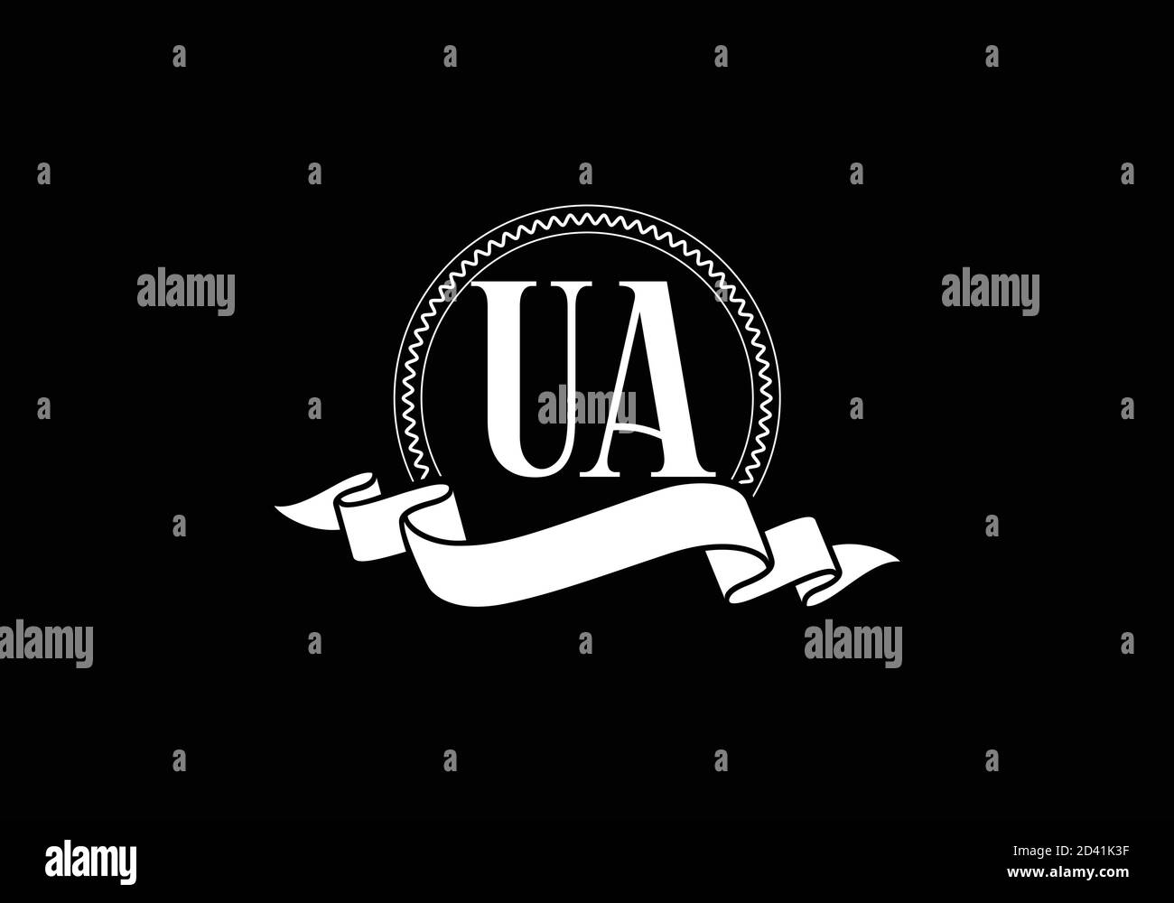 Initial Monogram Letter UA Logo Design Vector Template. Graphic ...
