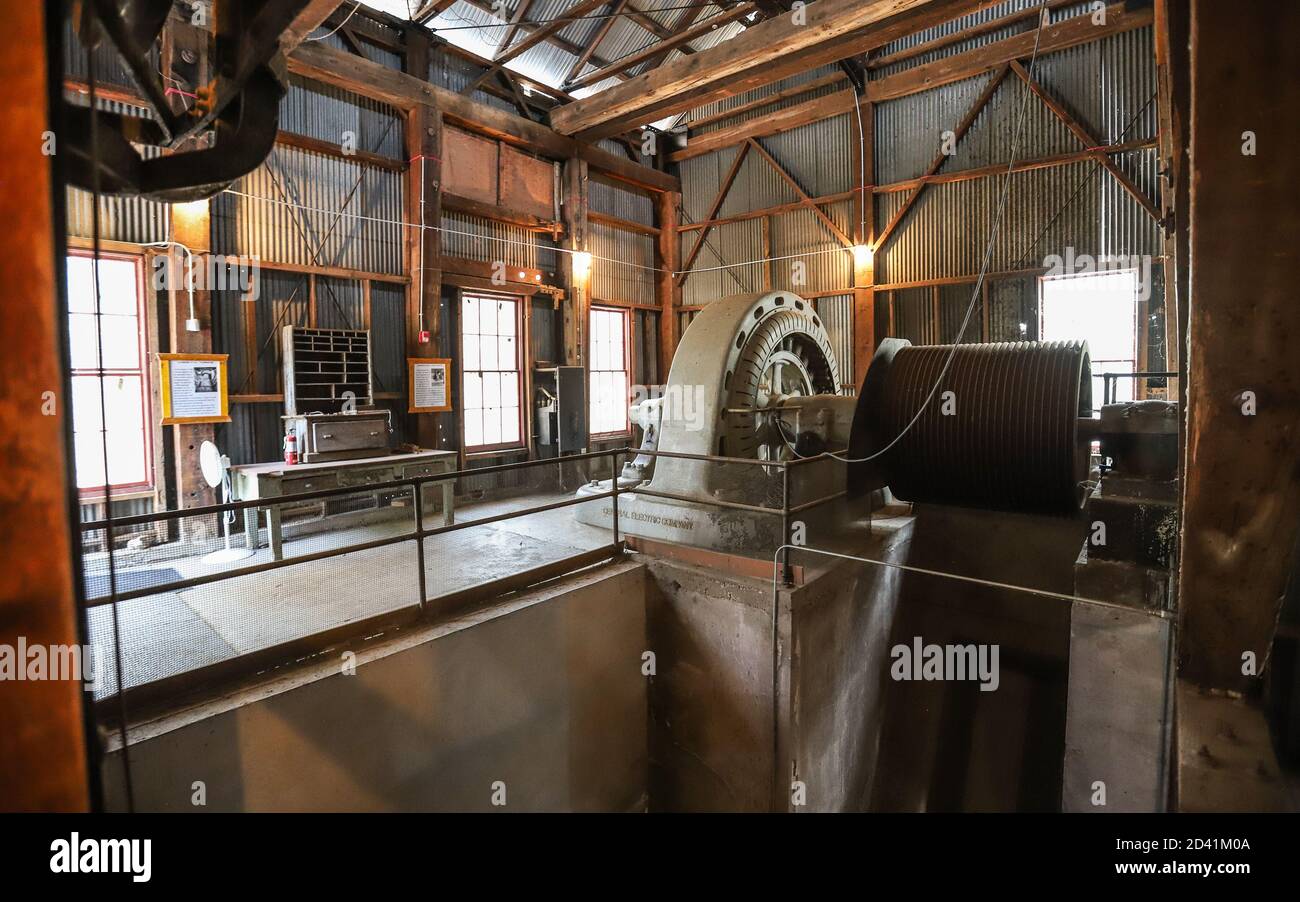 FOLSOM, CALIFORNIA, UNITED STATES - Jul 30, 2018: Turbines stand inside ...