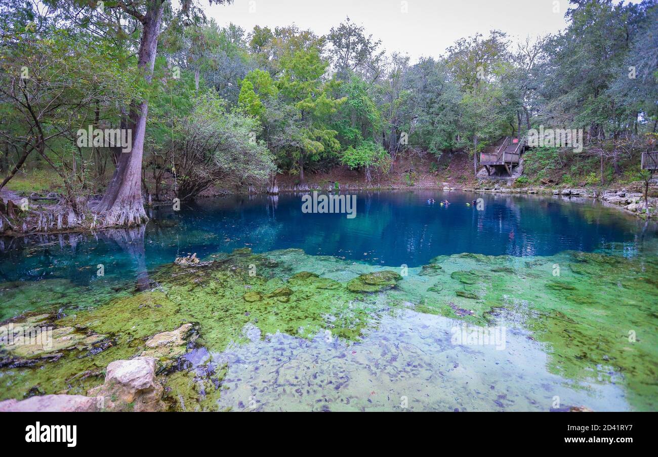 O'BRIEN, FLORIDA, UNITED STATES - Oct 20, 2018: Water in a deep blue ...