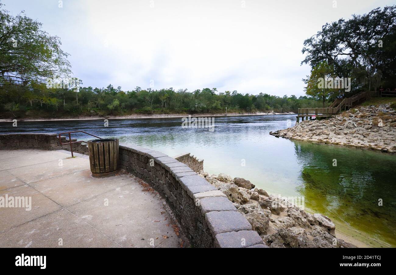 BRANFORD, FLORIDA, UNITED STATES - Oct 20, 2018: The confluence of the ...