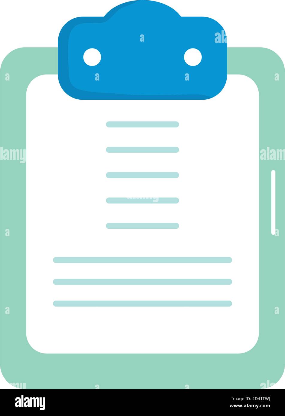 clipboard icon over white background, flat style, vector illustration ...