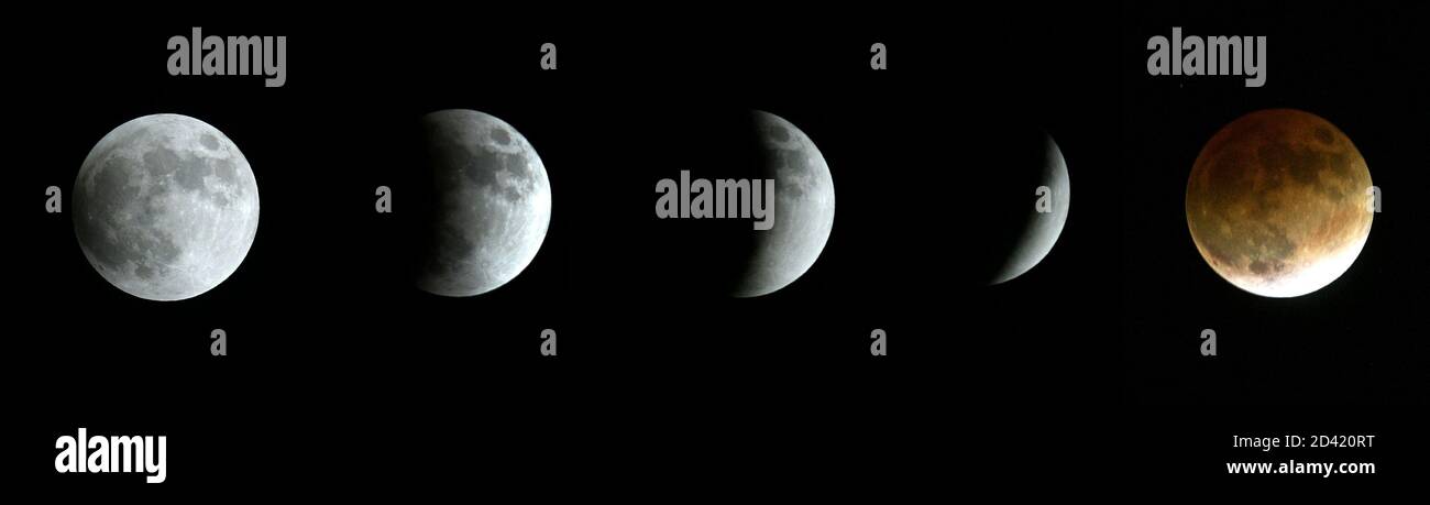 Phases of a lunar eclipse hi-res stock photography and images - Alamy