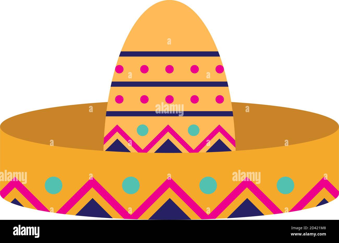 Mexican hat icon design, Mexico culture theme Vector illustration Stock ...