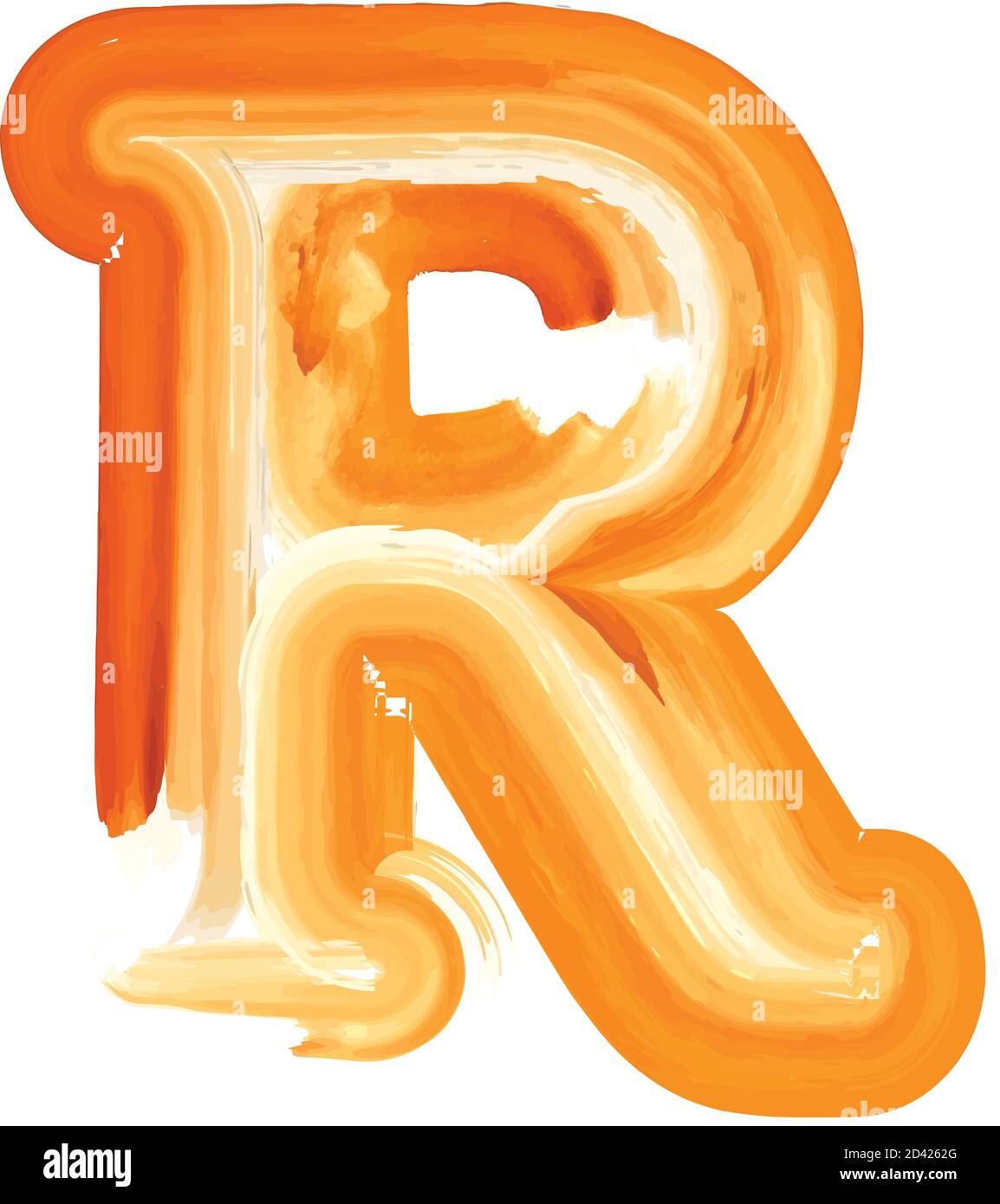 Capital r calligraphy illustration Stock Vector Images - Alamy