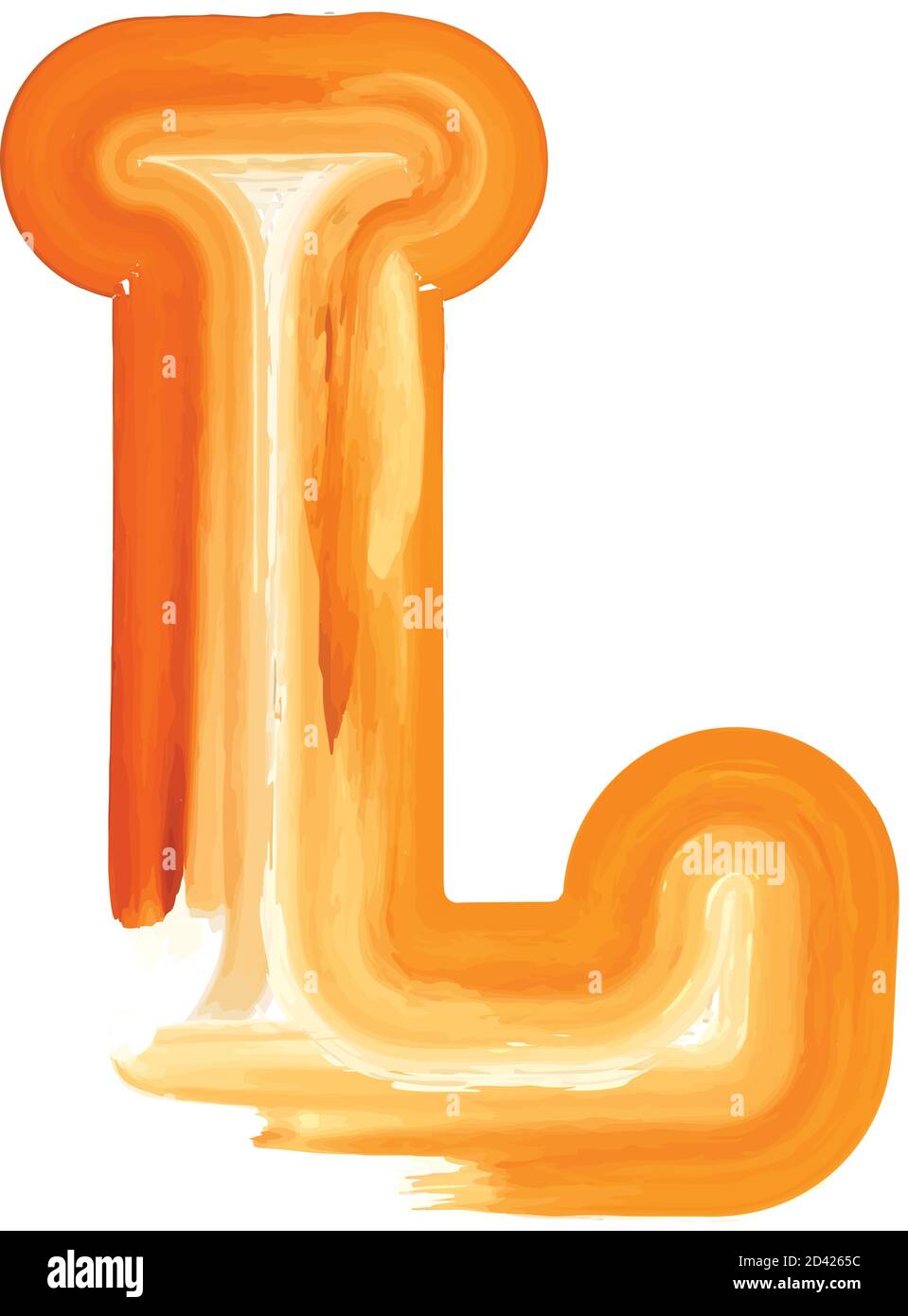 Abstract Oil Paint Letter L Vector illustration Stock Vector Image ...
