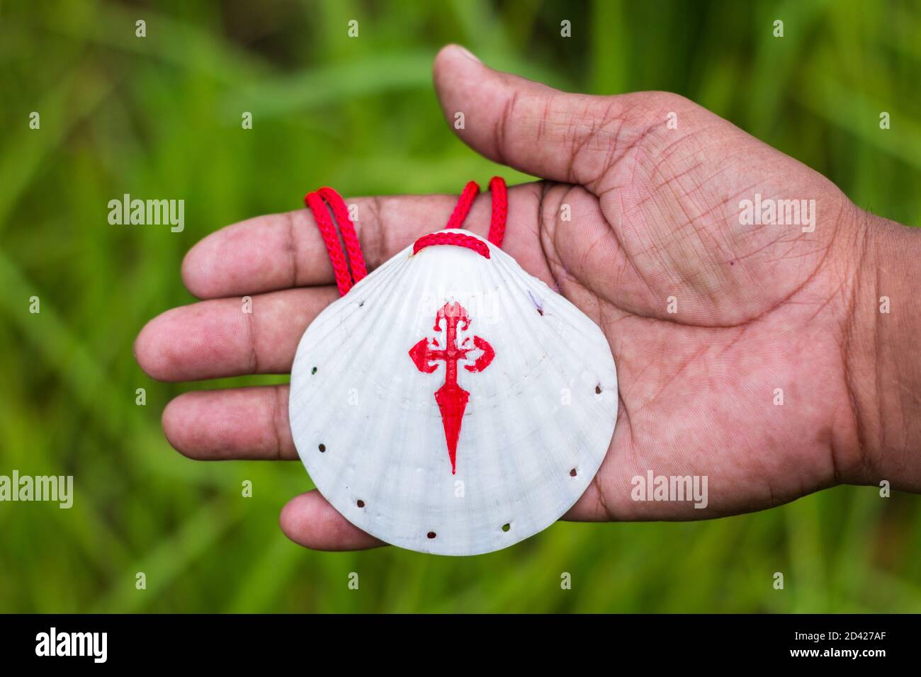 The Camino Shell with the cross symbol that is used in a local Camino ...