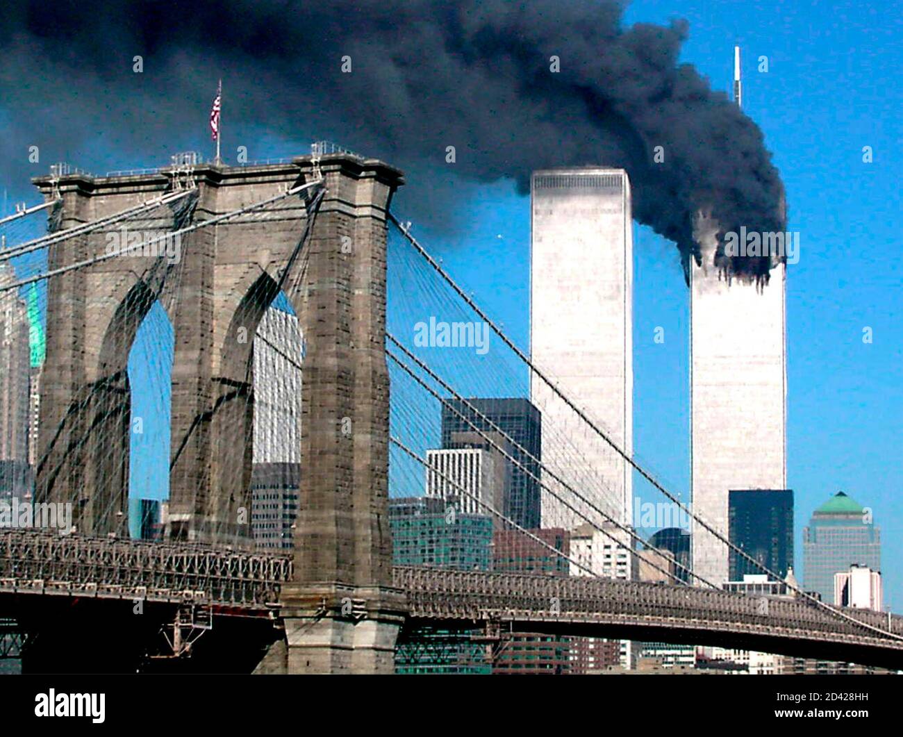 Plane and brooklyn bridge High Resolution Stock Photography and Images ...
