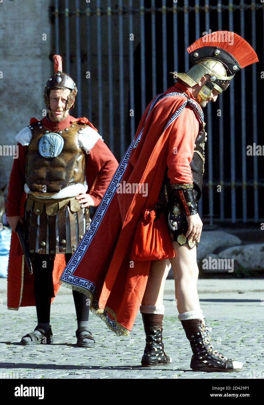 Roman gladiators with wooden swords hi-res stock photography and images ...