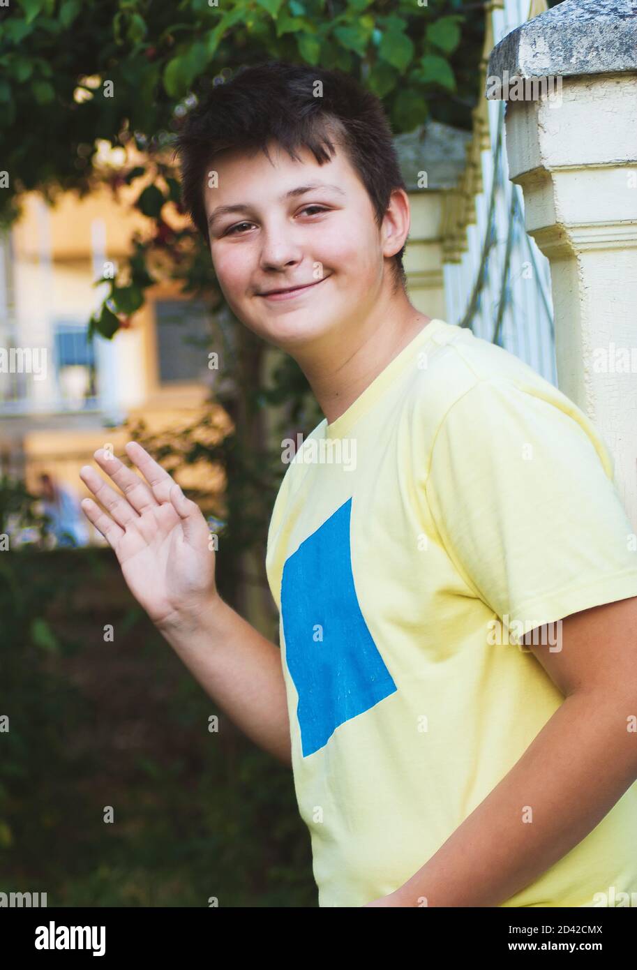 Teen boy relaxing hi-res stock photography and images - Alamy