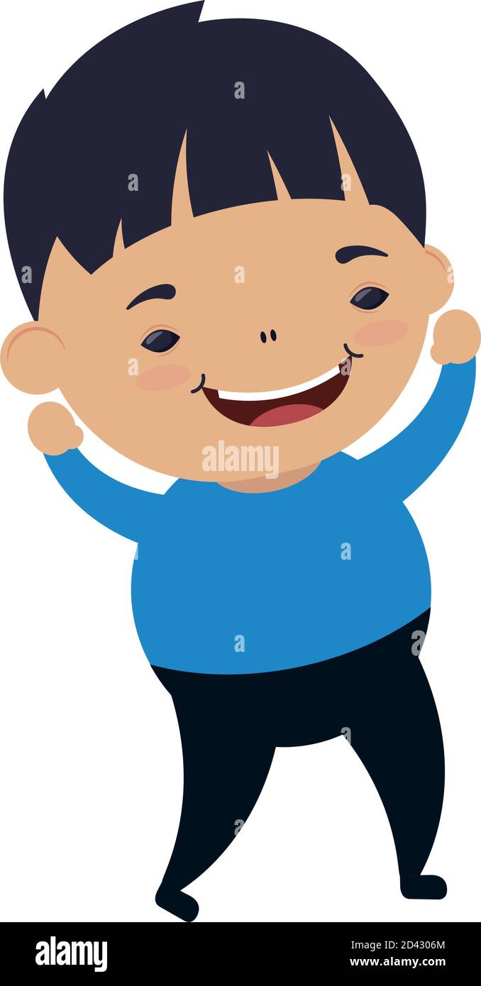 happy little boy avatar character vector illustration design Stock ...