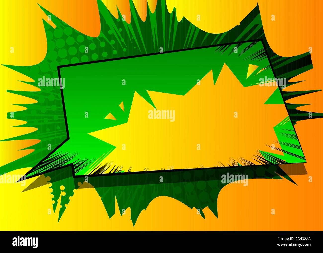 Comic book speech bubble filled with vibrant colors. Talk icon. Cartoon ...