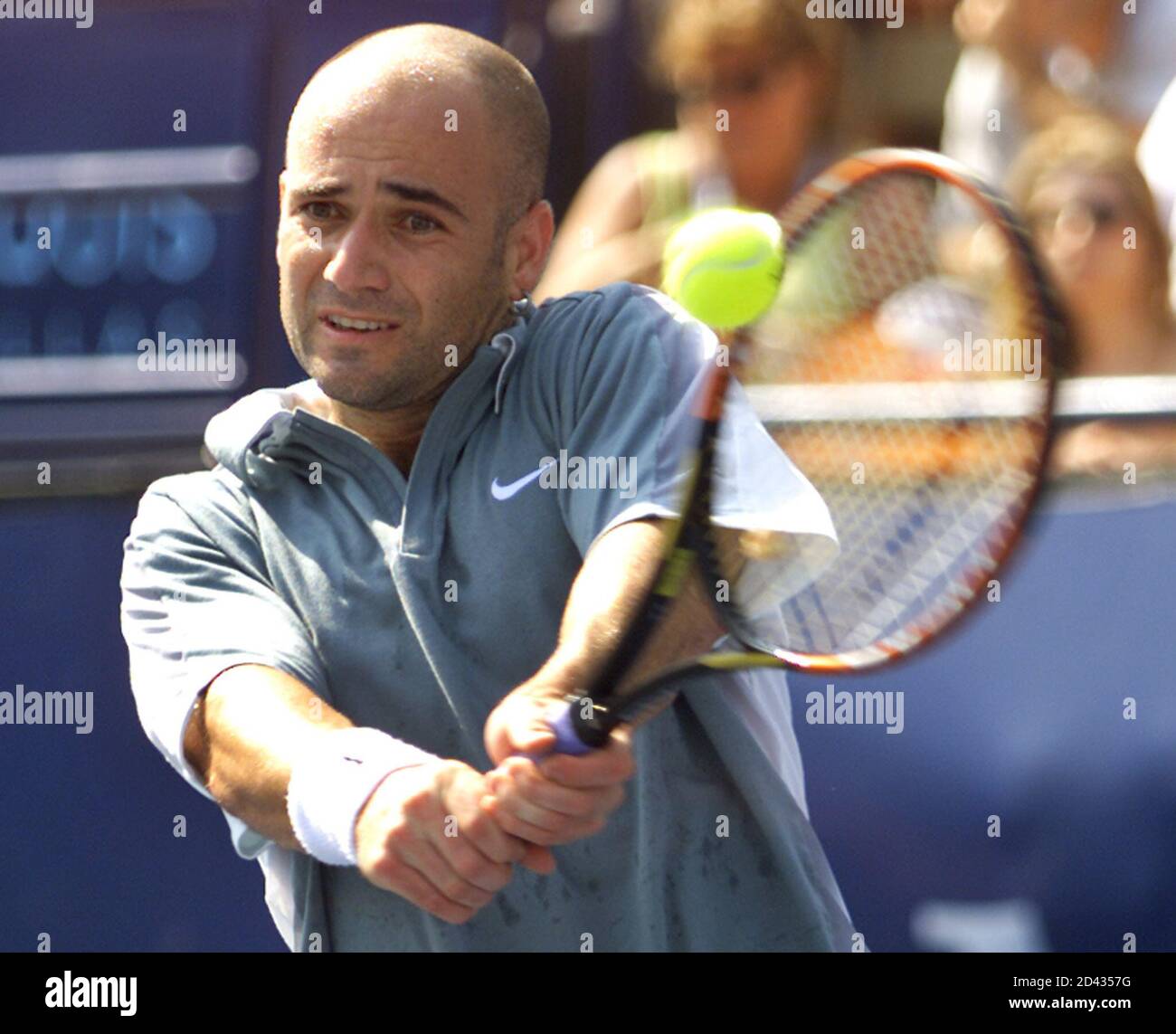 Andre Agassi Returns A Backhand High Resolution Stock Photography and ...