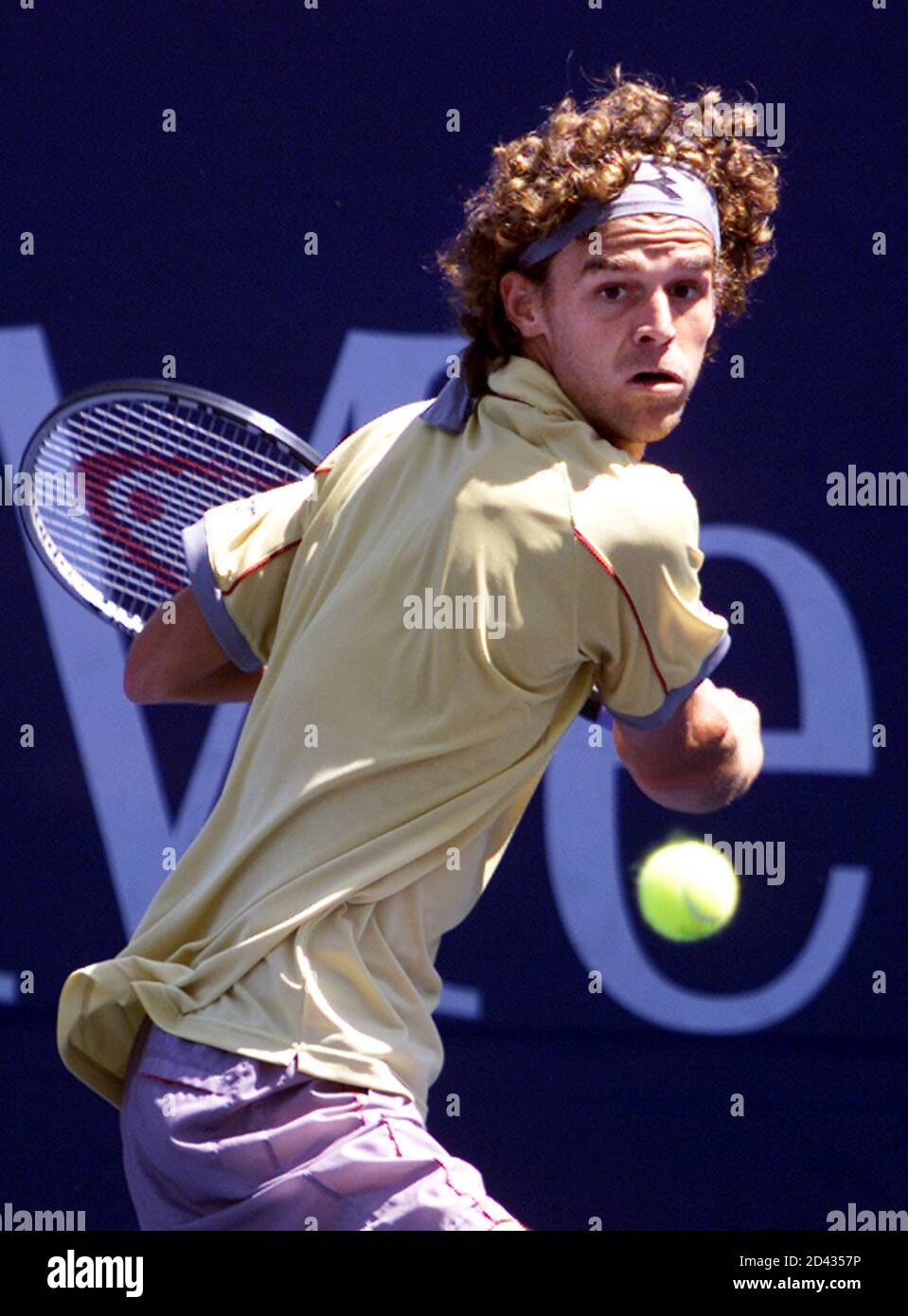 Andre Agassi Returns A Backhand High Resolution Stock Photography and ...
