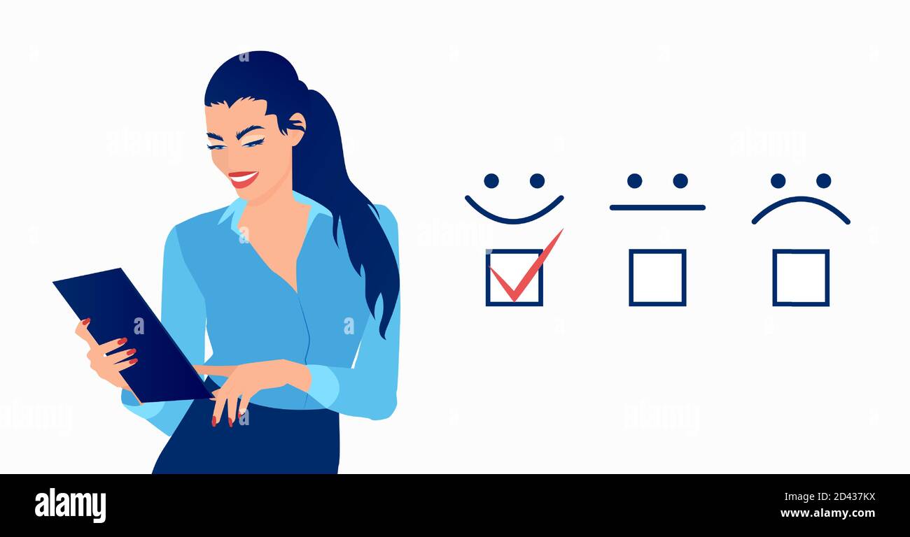 Business woman giving online Stock Vector Images - Alamy