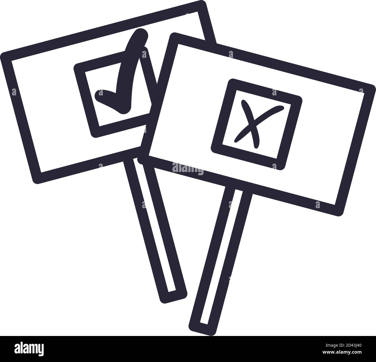 President election banners line style icon design, vote government and ...