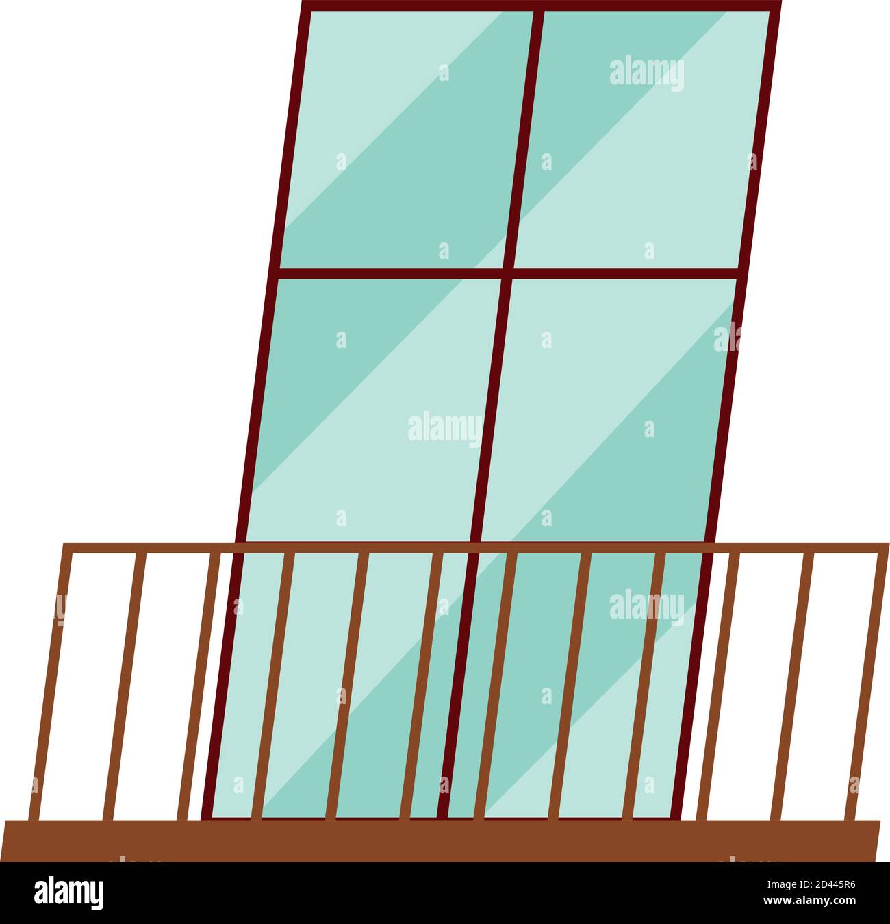 window on balcony design, architecture home and house theme Vector ...
