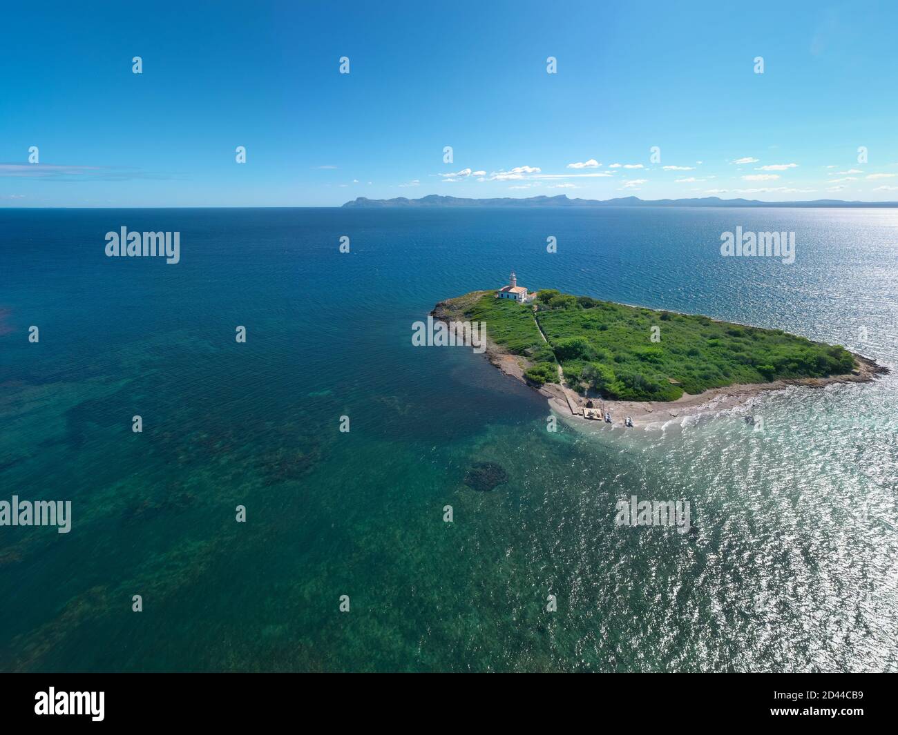 Lighthouse Alcanada Island Stock Photo - Alamy