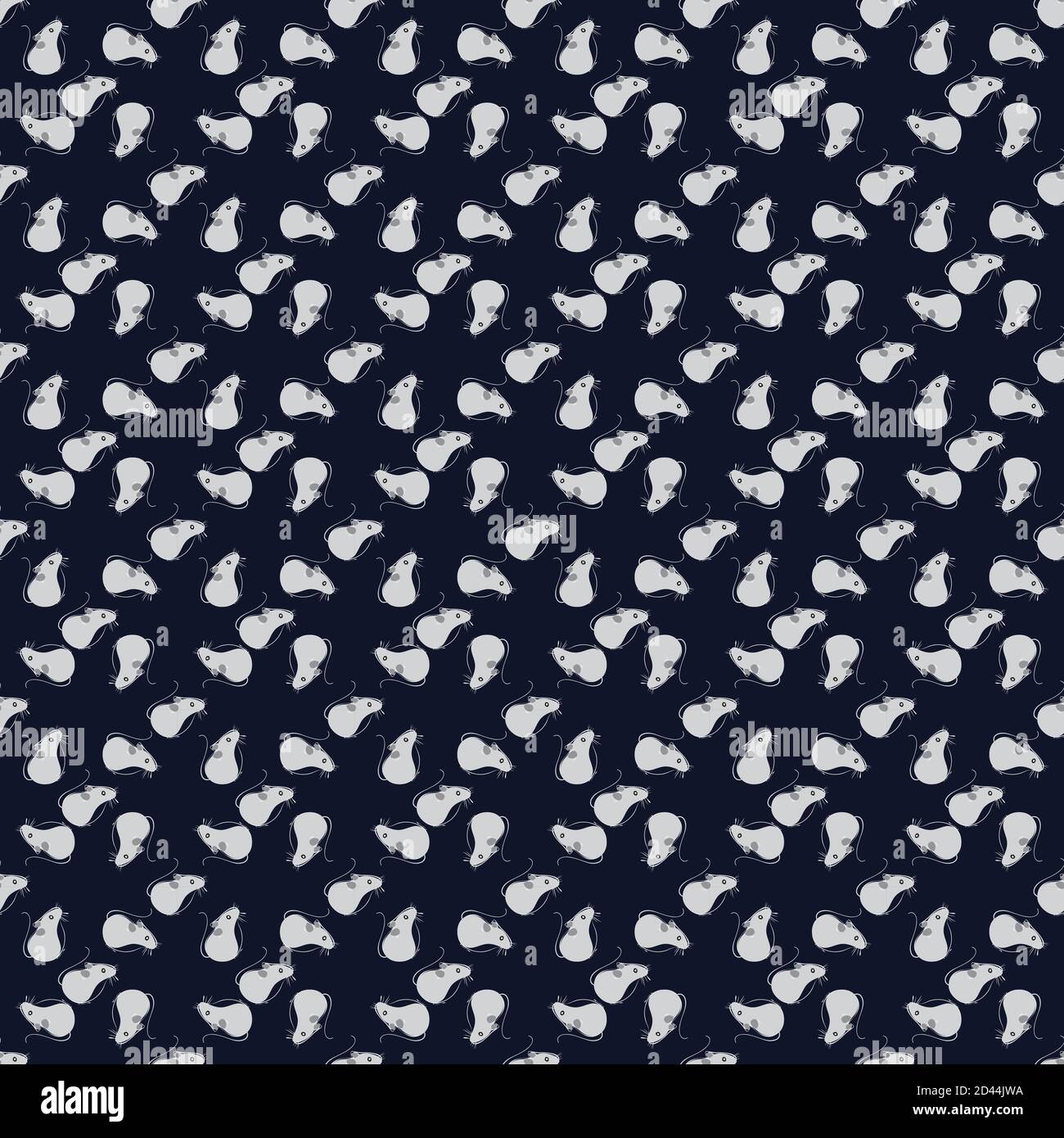 Seamless pattern with white mice Stock Vector Image & Art - Alamy