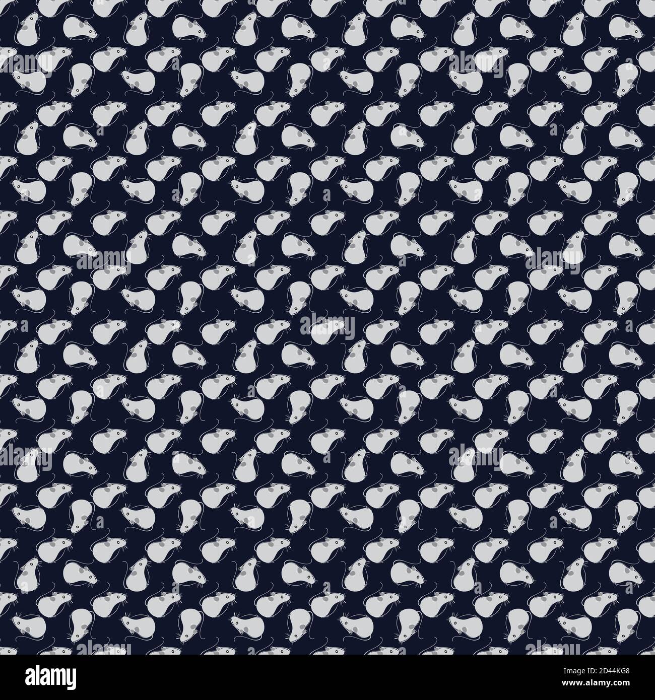Seamless pattern with white mice Stock Vector Image & Art - Alamy