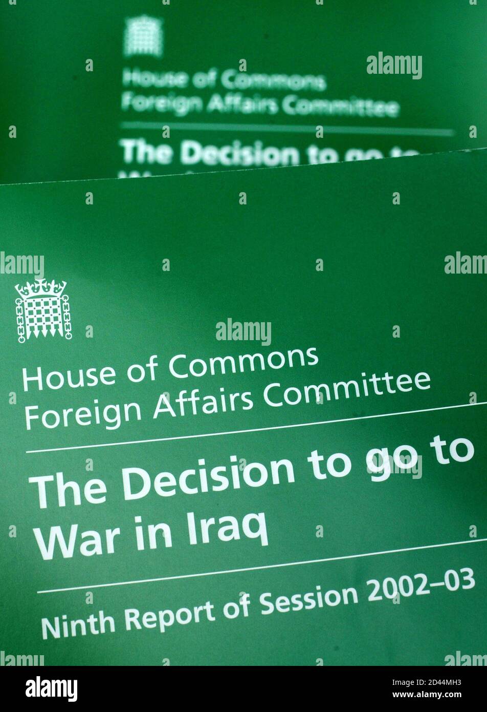 Government had sexed up its iraq dossier hi-res stock photography and ...