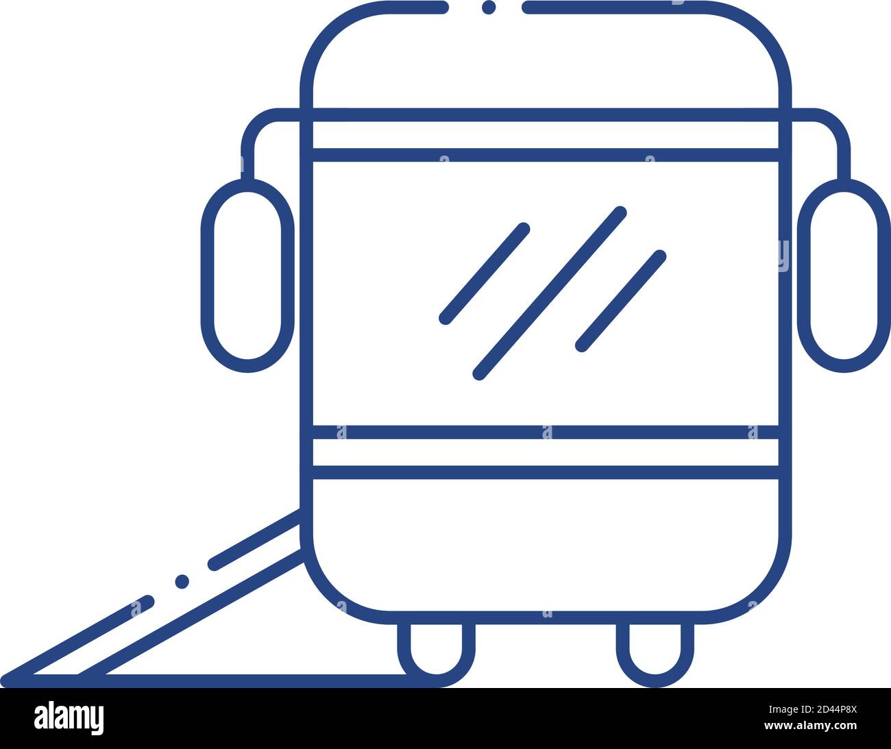 bus stop with disabled ramp line style icon vector illustration design ...