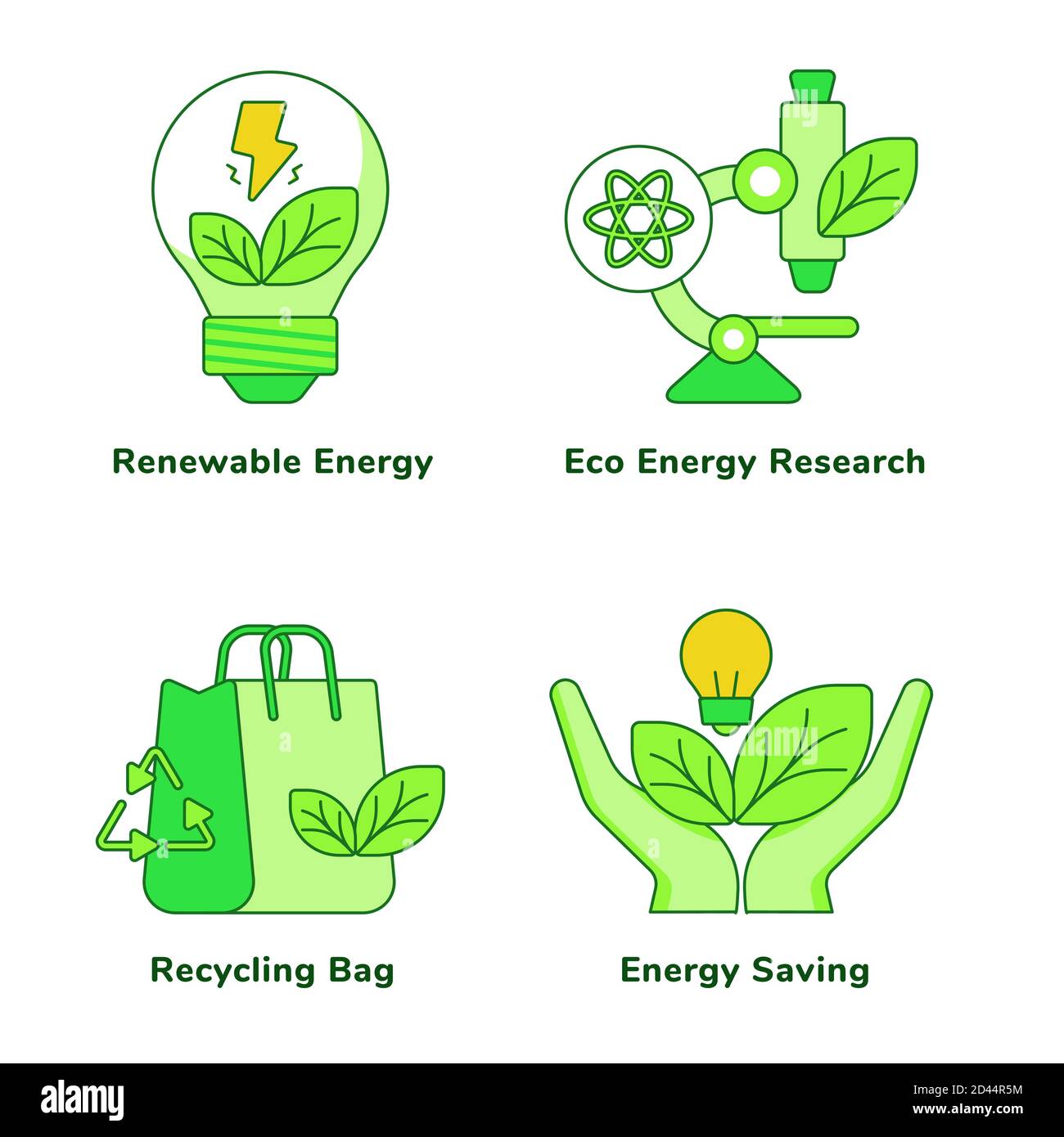Ecology set collection renewable energy eco energy research recycling ... Ecology set collection renewable energy eco energy research recycling ...
